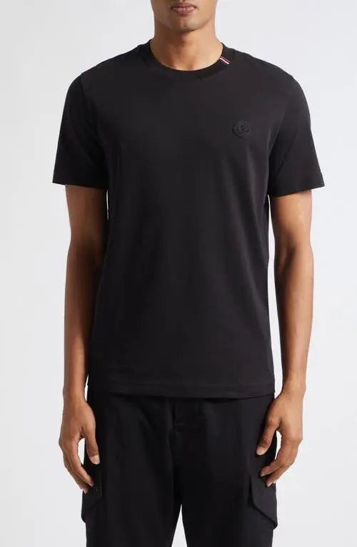 Moncler Logo Patch T-shirt - Black