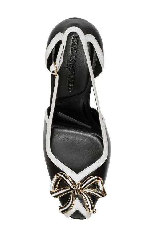 Karl Lagerfeld Paris Lacey Pump With Bow Detailing