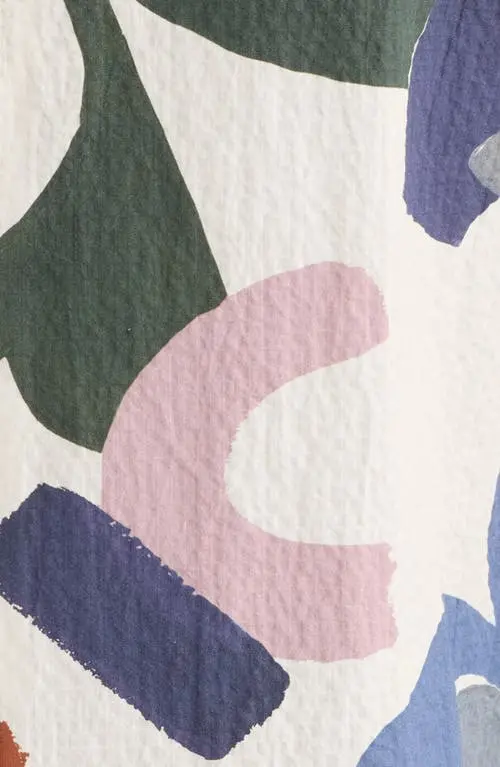 WAX LONDON Didcot Abstract Stretch Cotton Camp Shirt