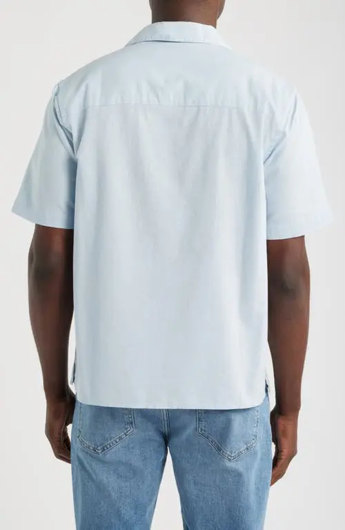 WAX LONDON Didcot Flower Appliqué Cotton & Linen Camp Shirt