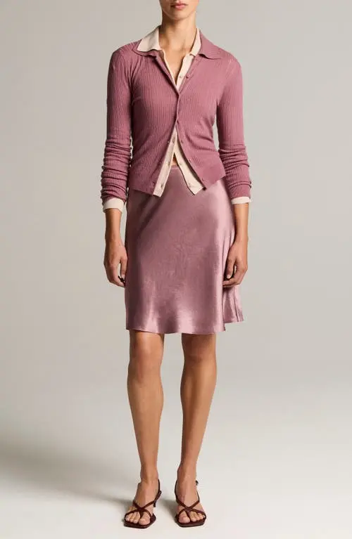 Vince Pointelle Knit Wool Cardigan