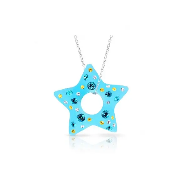 GOLD & HONEY Confetti Star Necklace In Vibrant - Blue