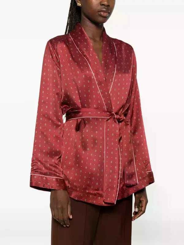 FORTE_FORTE Belted Shawl Lapel Jacket