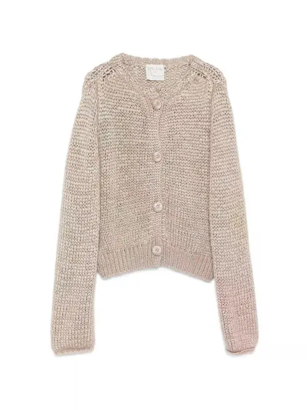 FORTE_FORTE Chunky Knit Button-up Cardigan - Neutrals