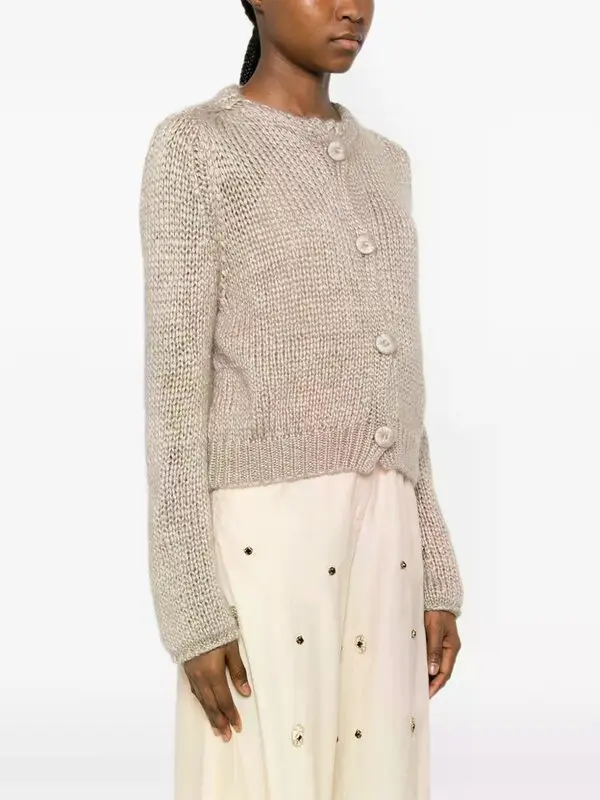 FORTE_FORTE Chunky Knit Button-up Cardigan - Neutrals