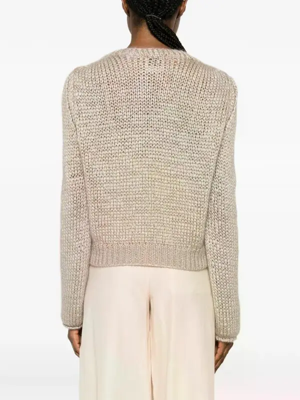 FORTE_FORTE Chunky Knit Button-up Cardigan - Neutrals