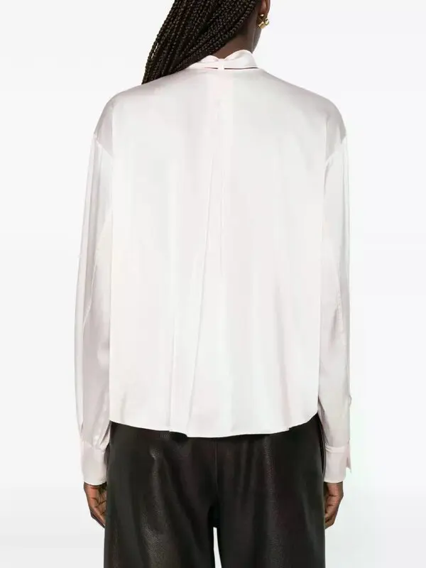 FORTE_FORTE Silk Shirt With Pussy-bow Collar - Pink