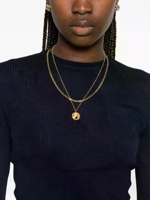 FORTE_FORTE Ribbed Crewneck Long Sleeve Top
