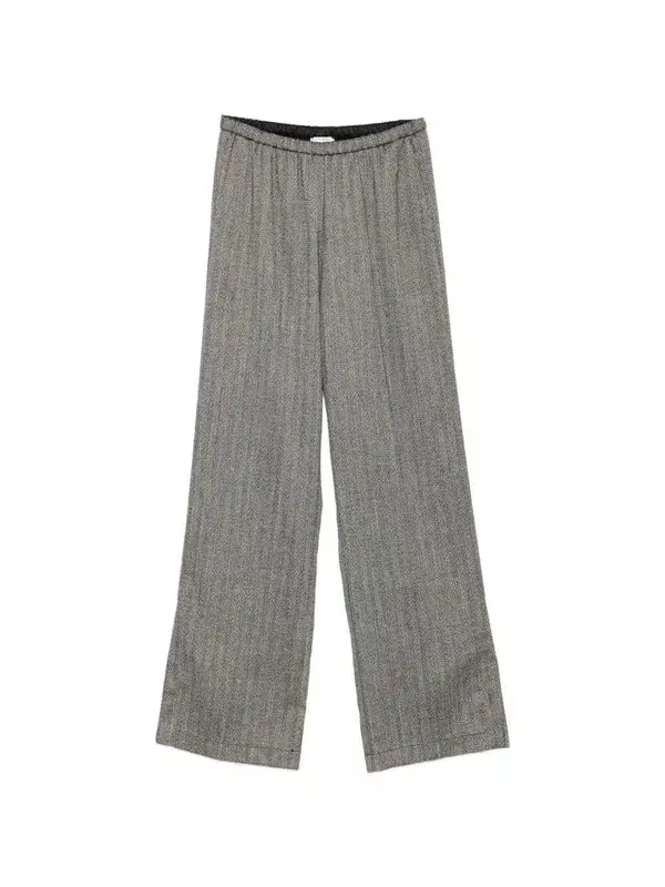 FORTE_FORTE Herringbone Wide-leg Trousers