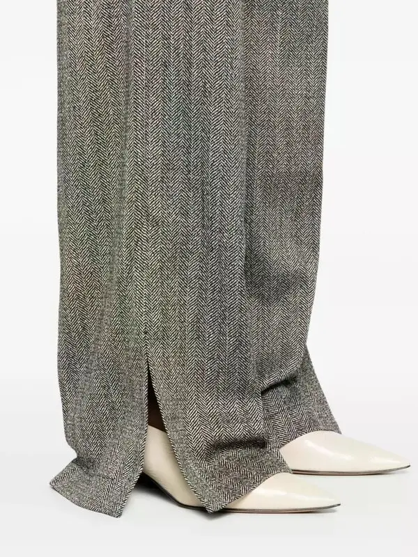 FORTE_FORTE Herringbone Wide-leg Trousers