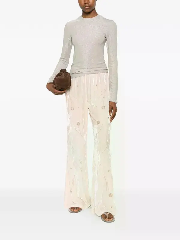 FORTE_FORTE Glitter Effect Long Sleeve T-shirt