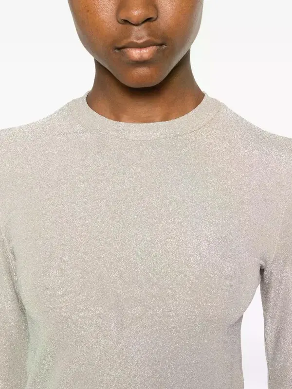 FORTE_FORTE Glitter Effect Long Sleeve T-shirt