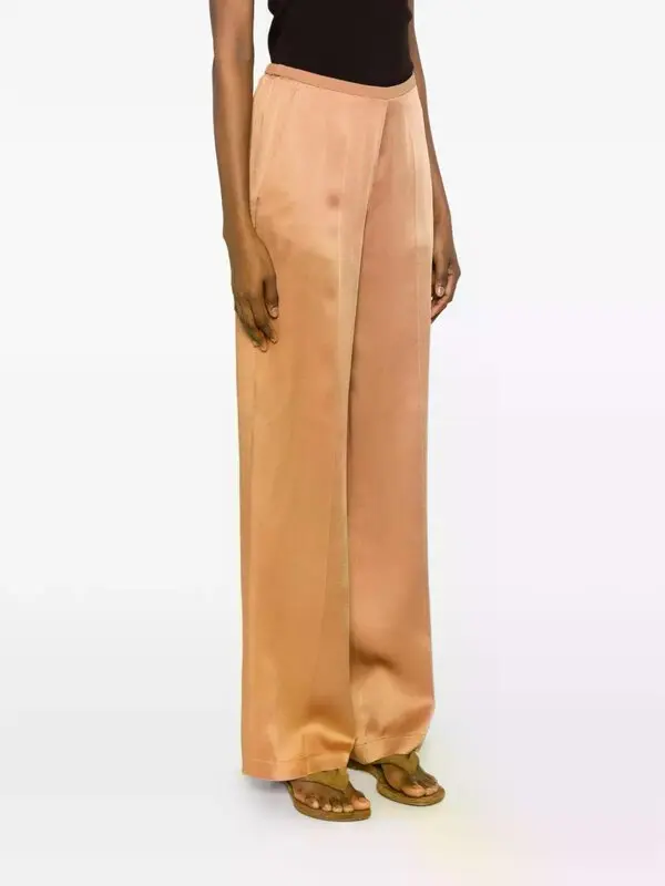 FORTE_FORTE Satin Finish Wide-leg Trousers