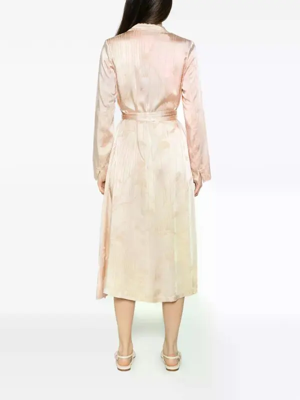 FORTE_FORTE Floral Jacquard Wrap Midi Dress