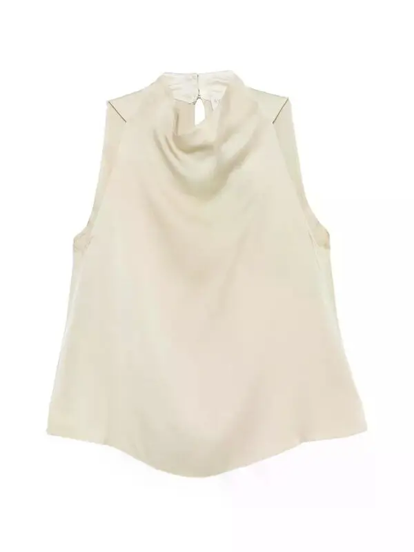 FORTE_FORTE High Neck Sleeveless Top - Neutrals