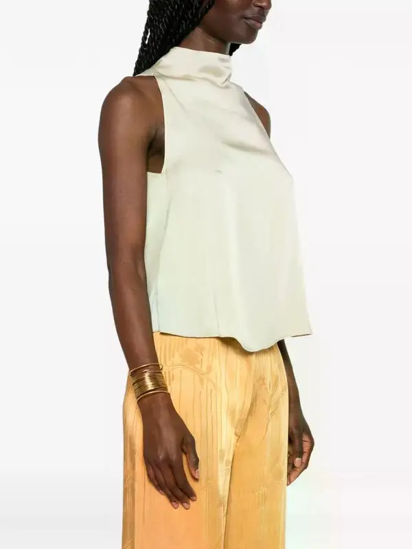 FORTE_FORTE High Neck Sleeveless Top - Neutrals