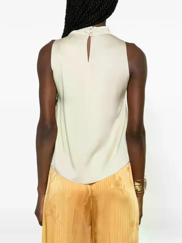 FORTE_FORTE High Neck Sleeveless Top - Neutrals