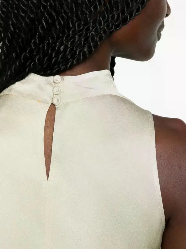 FORTE_FORTE High Neck Sleeveless Top - Neutrals