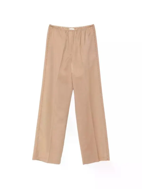 FORTE_FORTE Bead-embellished Wide-leg Trousers
