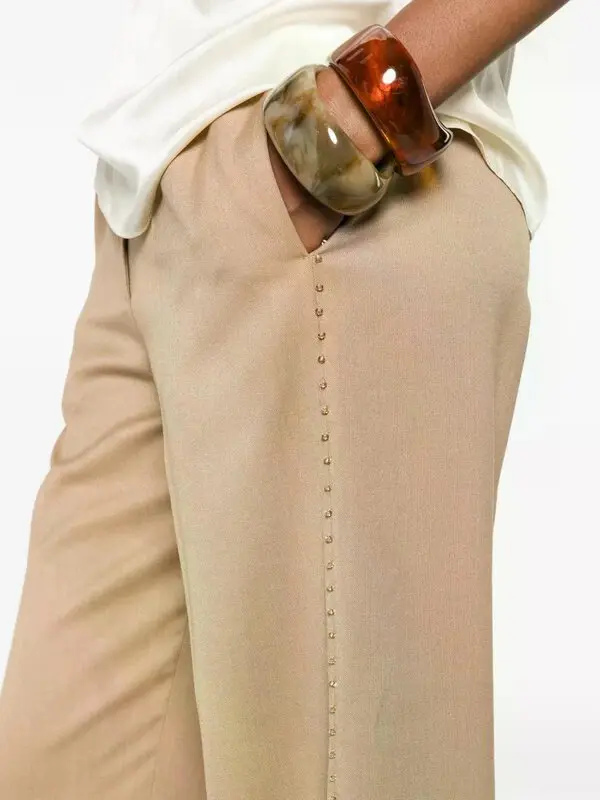 FORTE_FORTE Bead-embellished Wide-leg Trousers