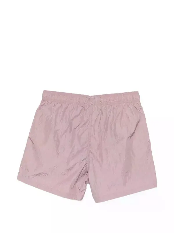 Emporio Armani Logo Embroidered Drawstring Swim Shorts - Pink