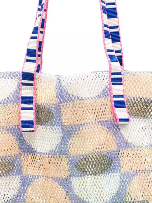 ÉPICE Kanpur Geometric-print Mesh Tote Bag