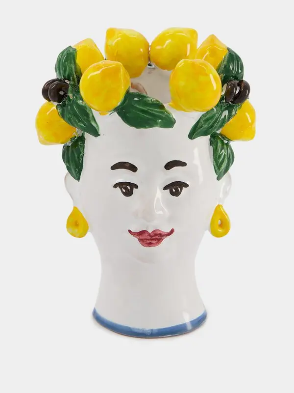 LES-OTTOMANS Handpainted Sculpture Vase