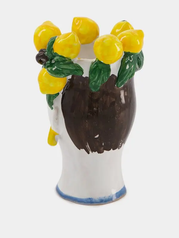 LES-OTTOMANS Handpainted Sculpture Vase