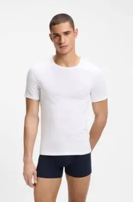BOSS Three-pack Cotton Undershirts - Patterned