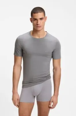 BOSS Three-pack Cotton Undershirts - Patterned