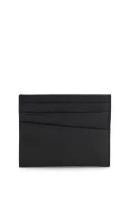 BOSS Leather Card Holder With Double B Monogram