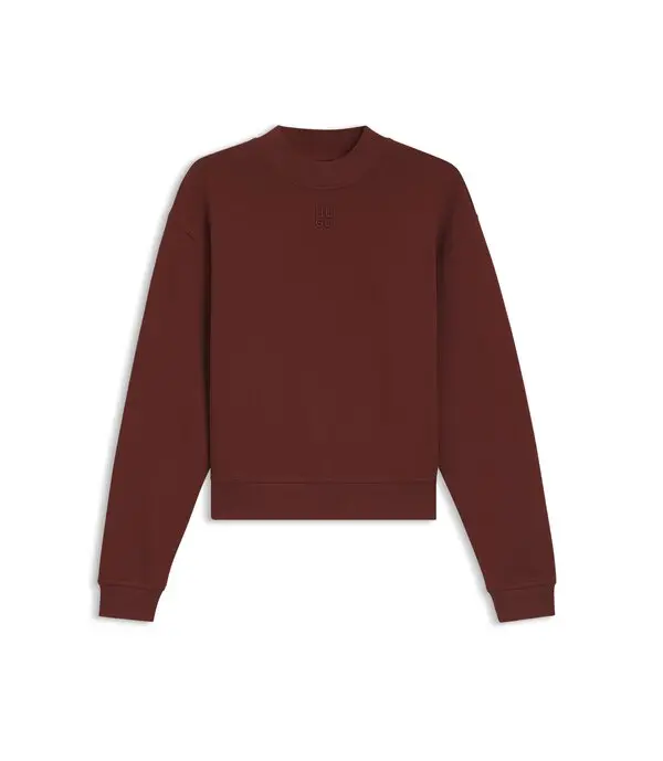 Hugo Embroidered Cotton Sweatshirt - Brown