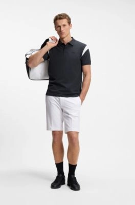 BOSS Paddy Polo Shirt In Stretch Cotton - Dark Blue