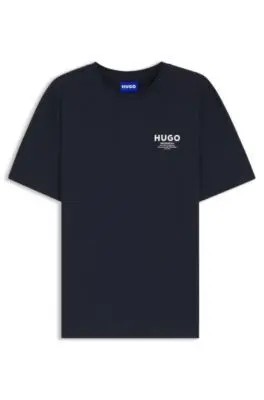 Hugo Regular-fit Cotton T-shirt With Logo Print