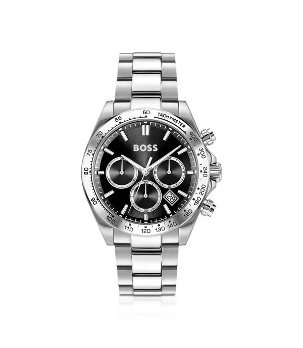 BOSS Hero 2.0 Black Dial Chronograph Watch With Steel Bracelet - Assorted Pre Pack