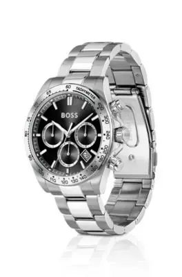 BOSS Hero 2.0 Black Dial Chronograph Watch With Steel Bracelet