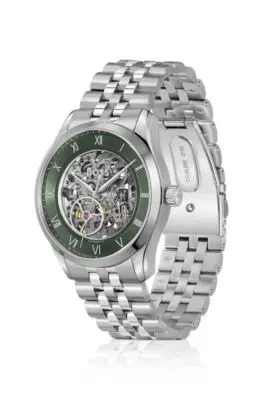 BOSS Principle Stainless-steel Automatic Watch With Skeleton Dial