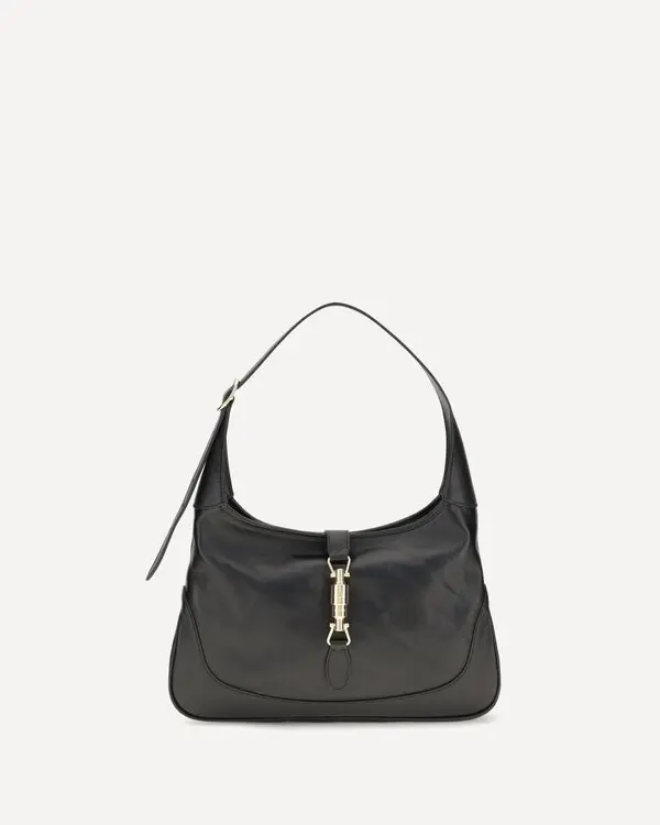 Gucci Jackie 1961 Soft Grained Leather Shoulder Bag - Black