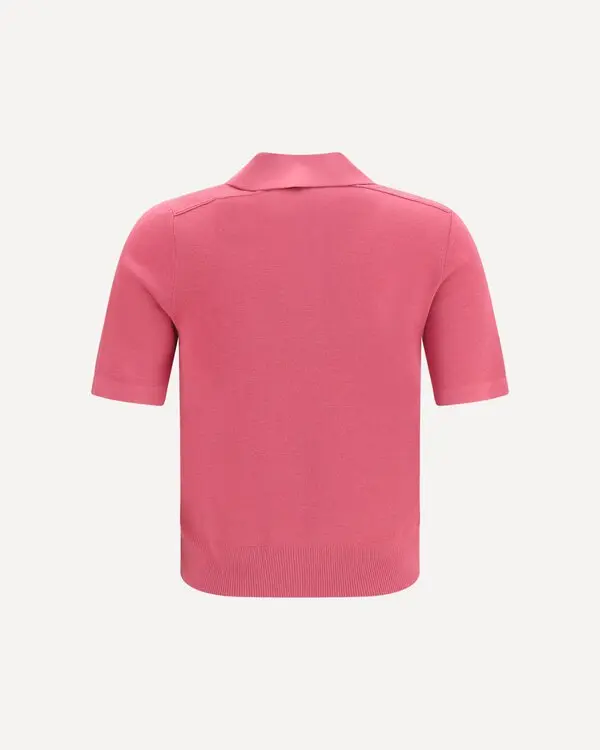 Burberry Wool Polo With Check Details Feale