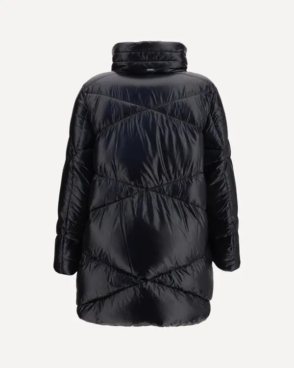 Herno Quilted Down Jacket With Drawstring And Fur Trimmed Hood
