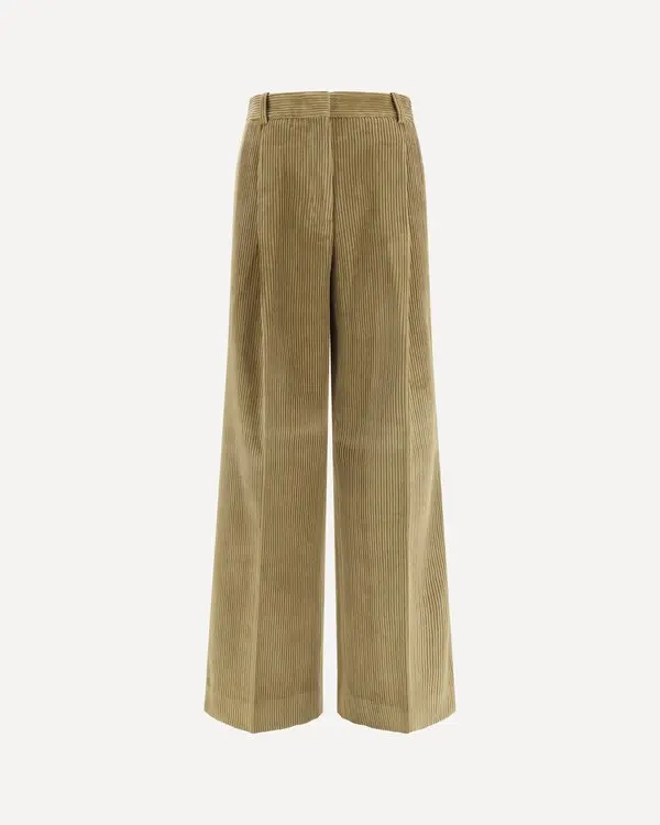 RÓHE Corduroy Flared Trousers - Beige