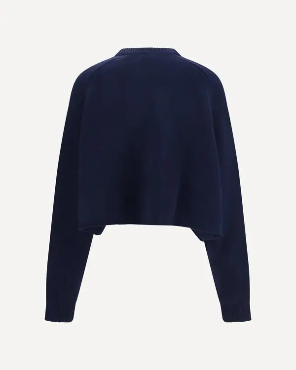 LISA YANG Karine Ribbed Crew Neck Sweater - Blue