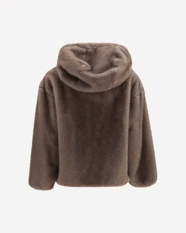 Herno Hooded Jacket In Eco-fur