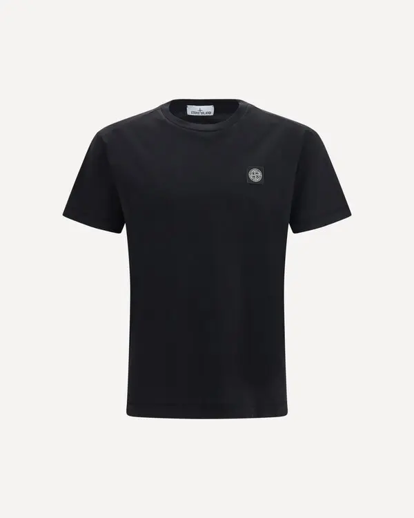 Stone Island Logo Patch T-hirt - Black
