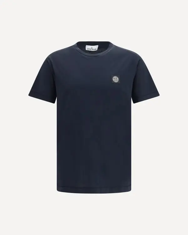 Stone Island Logo Patch T-shirt Ale - Blue