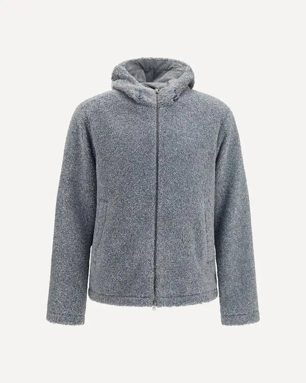 Herno Teddy-effect Hooded Jacket - Grey