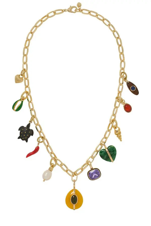 ROXANNE ASSOULIN The Charm Chain Necklace In Metallic Gold