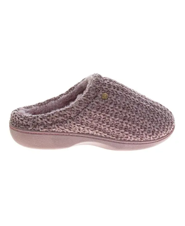 Badgley Mischka Weaved Metal Logo Accent Slippers