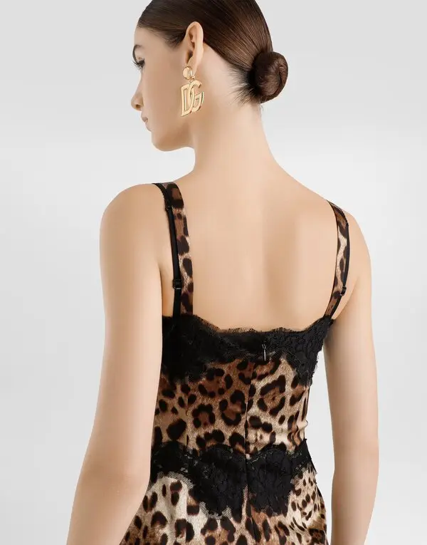 Dolce & Gabbana Leopard-print Satin Slip Dress
