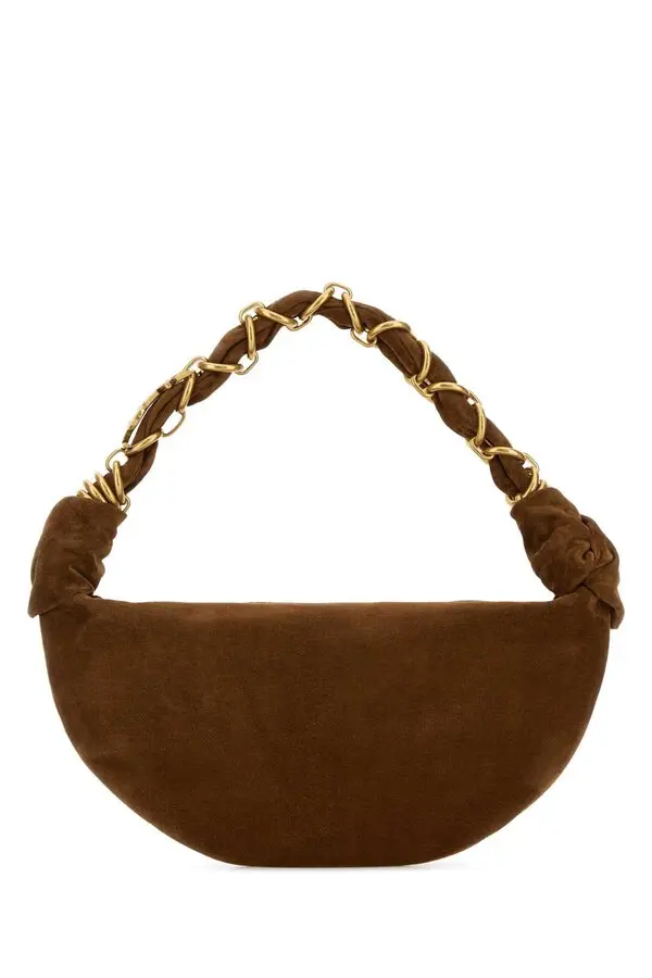 Saint Laurent Suede Amalia Shoulder Bag - Brown